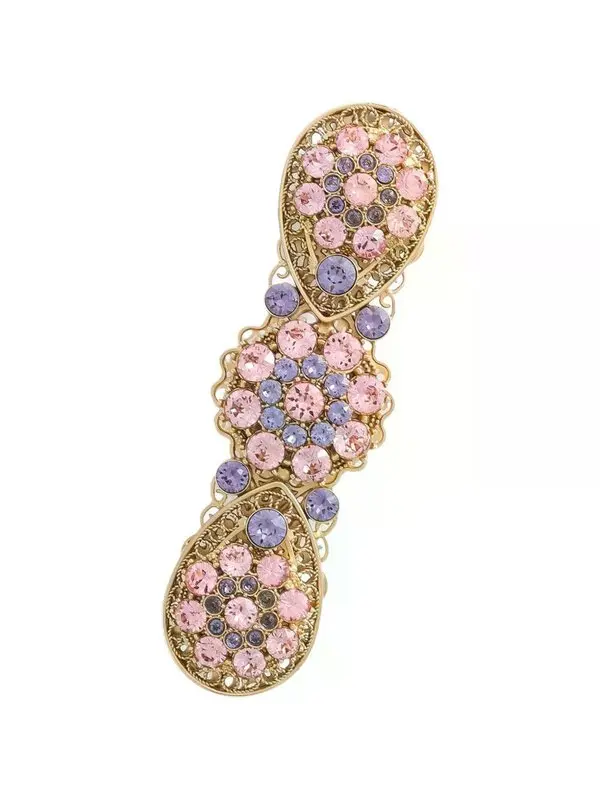 Dolce & Gabbana Rhinestone Brooch - Gold