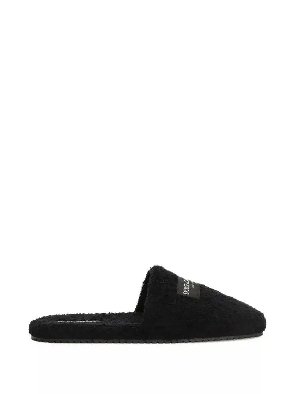 Dolce & Gabbana Dg Hotel Terry Slippers - Black