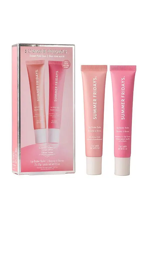 Summer Fridays Sweet Pink Lip Butter Balm Birthday Duo - Beauty: Multi