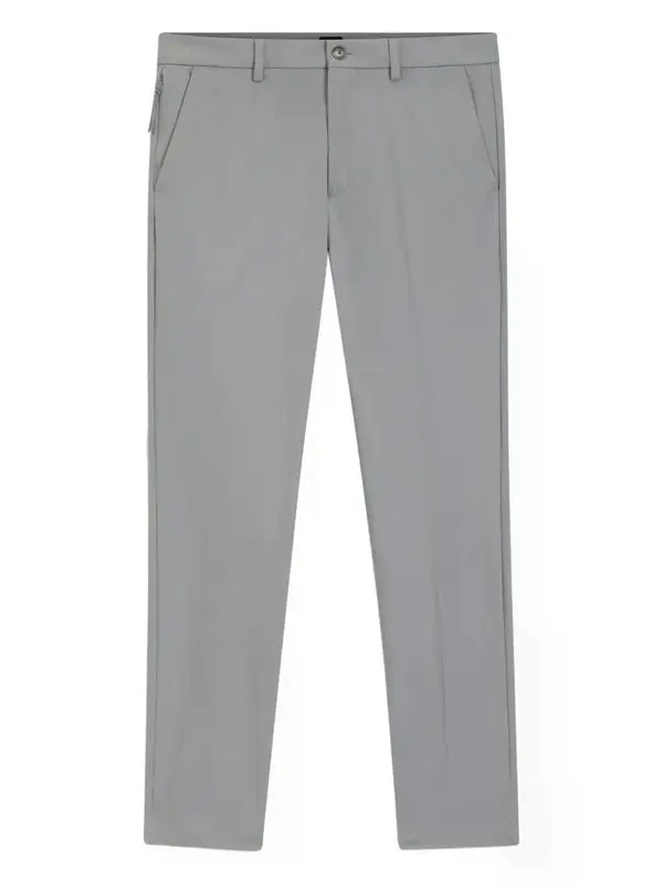 BOSS Zip Cotton Trousers - Grey