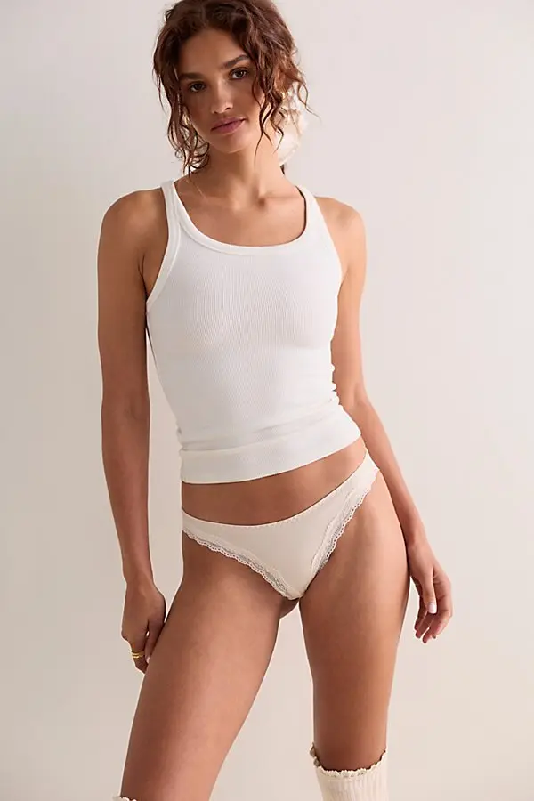 Free People Intimately Oh My Darling Bikini Undies - Tea Combo