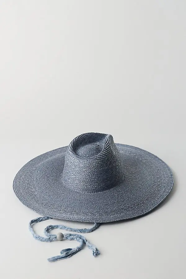 Free People So Coastal Wide Brim Hat - Blue