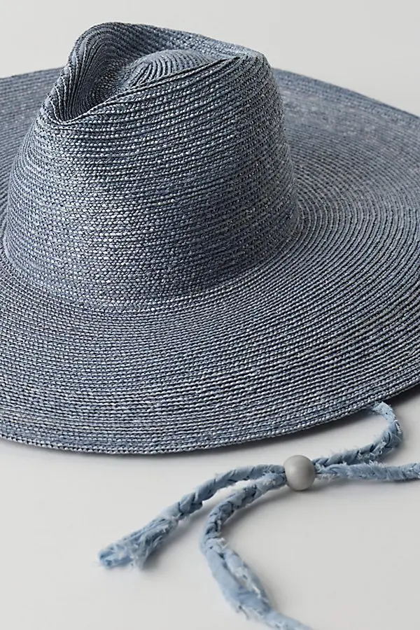 Free People So Coastal Wide Brim Hat - Blue