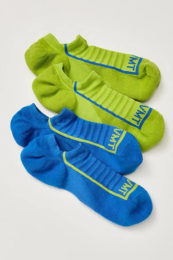 Free People Simple Sport No-show Sock 2-pack - Honeydew/blue