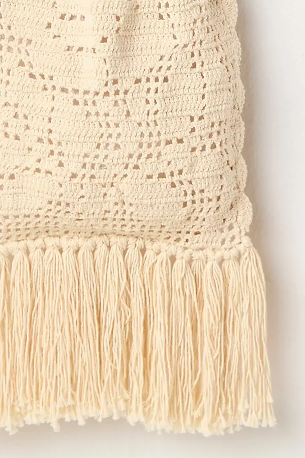 Anna Sui Rose Crochet Shoulder Bag
