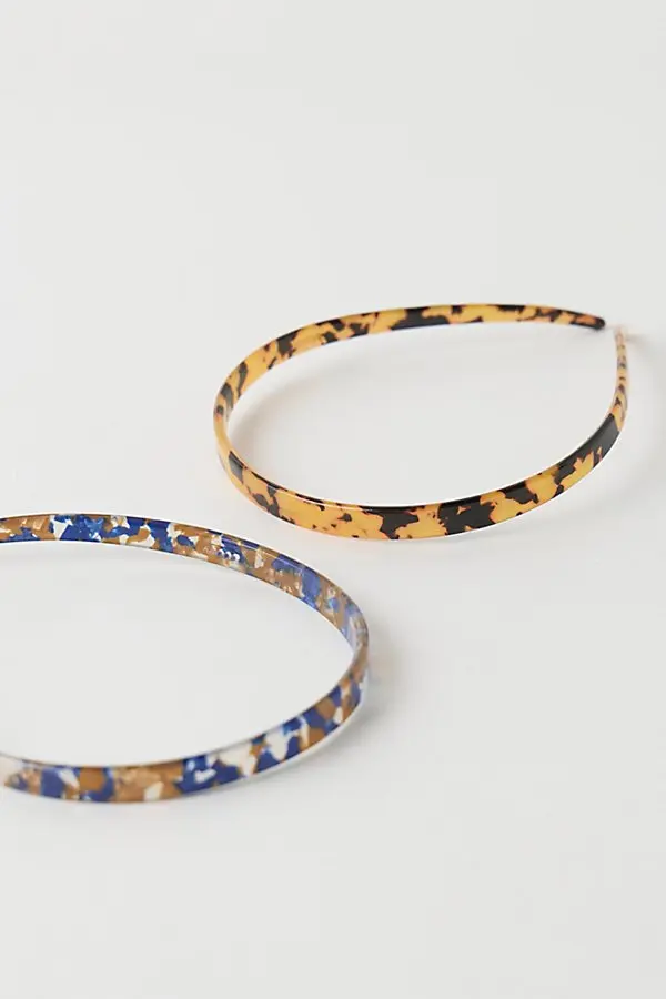 Free People Bertie Skinny Resin Headband - Navy Tort