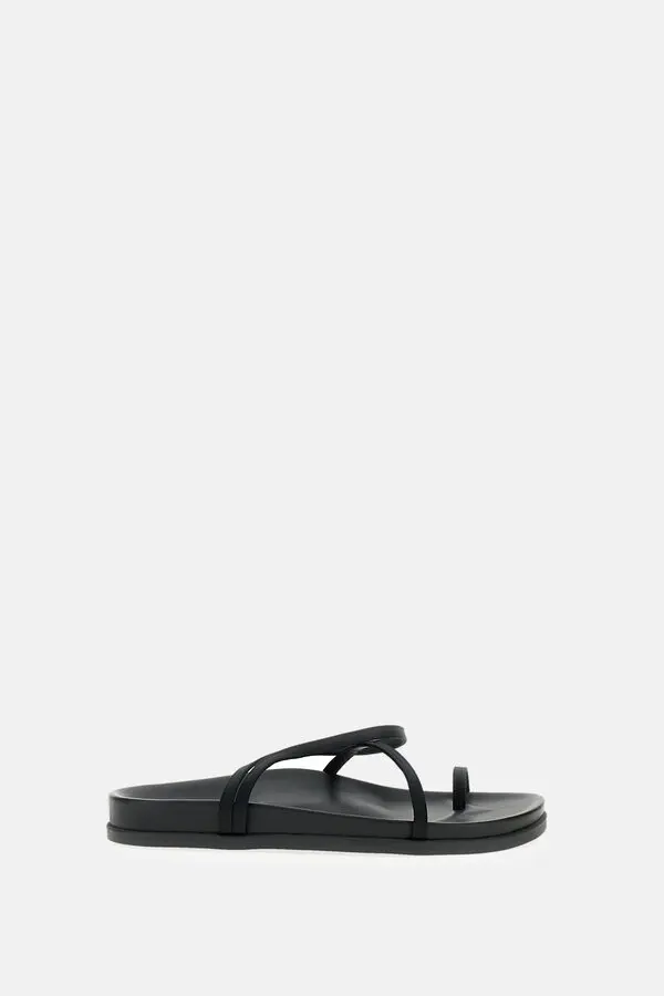 ANCIENT GREEK SANDALS Eleftheria Flat Sandals - Nero