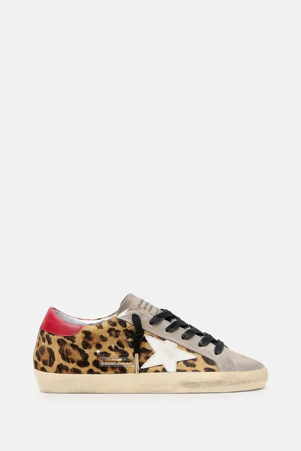GOLDEN GOOSE Super-star Leopard-print Sneakers