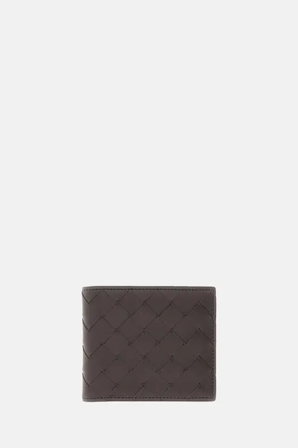 Bottega Veneta Woven Bi-fold Wallet - Brown