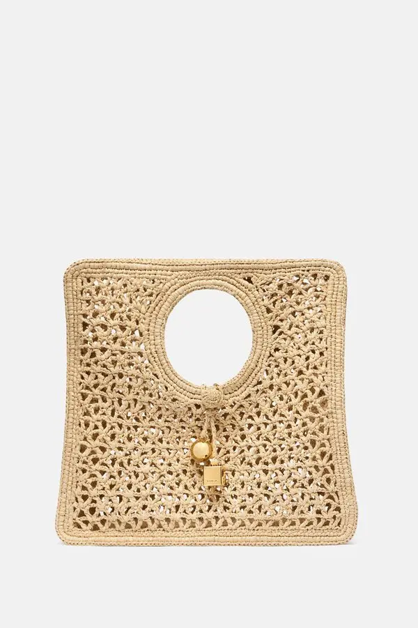 Jacquemus Le Petit Carre Beach Bag - Beige