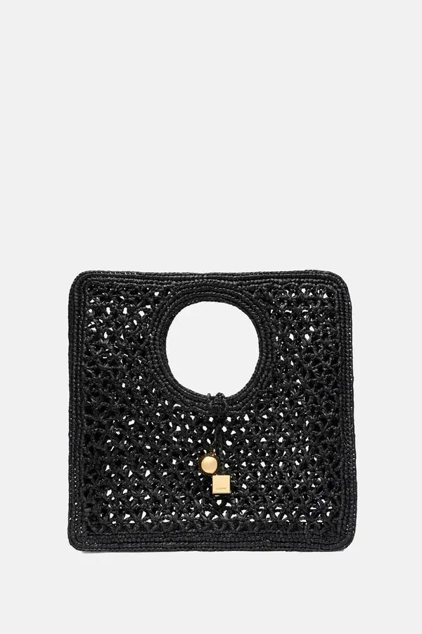 Jacquemus Le Petit Carre Beach Bag - Black