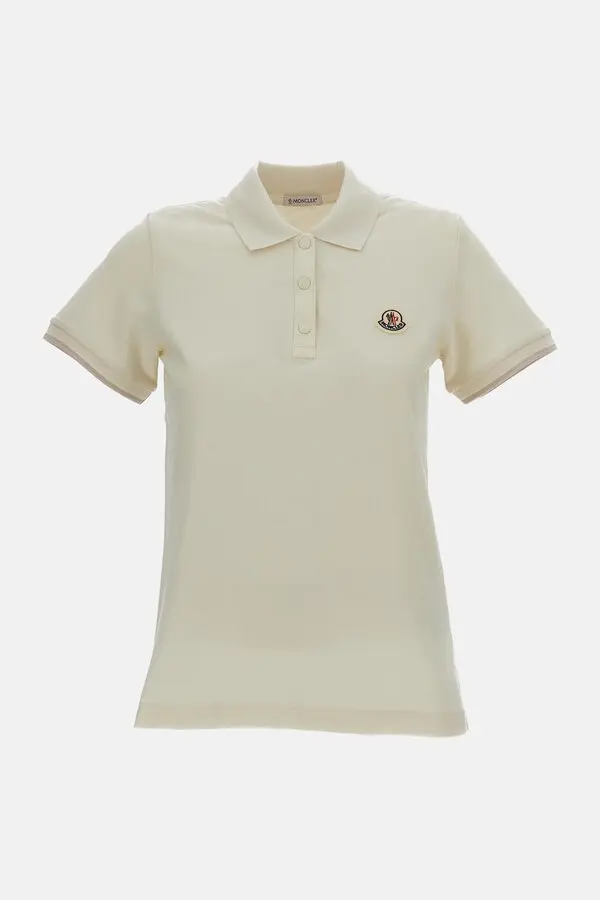 Moncler Piquet Polo Shirt - White