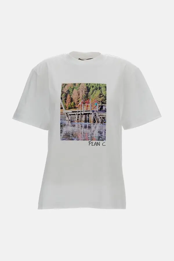 Plan C Printed T-shirt - White