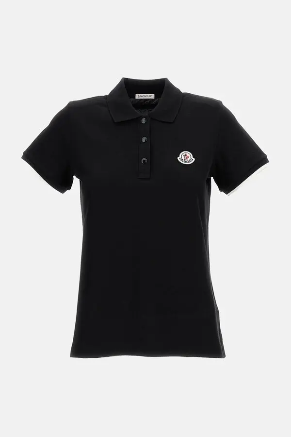 Moncler Piquet Polo Shirt - Black