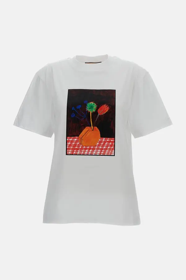 Plan C Printed T-shirt - Bianco