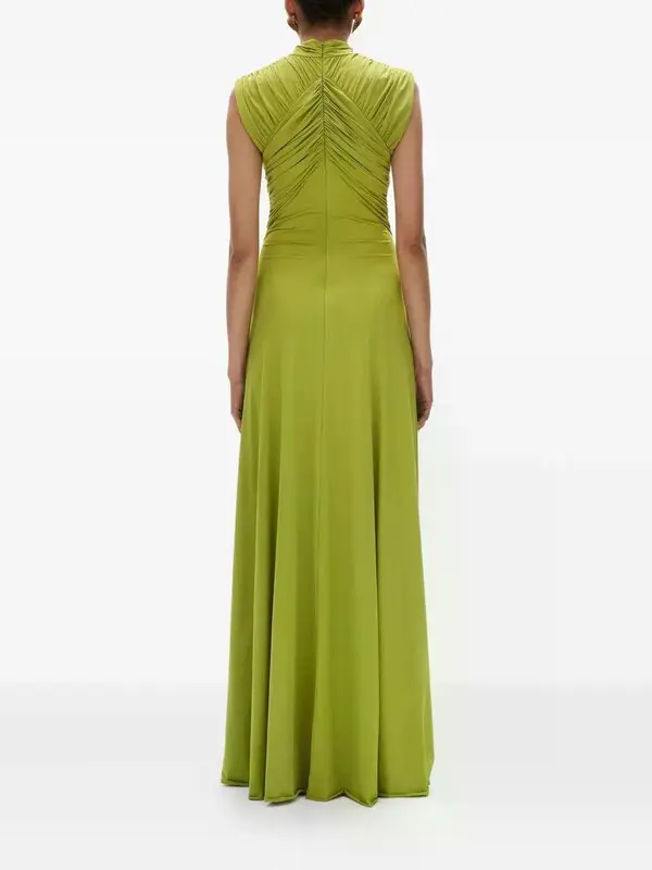 Rachel Gilbert Juniper Ruched Gown - Green