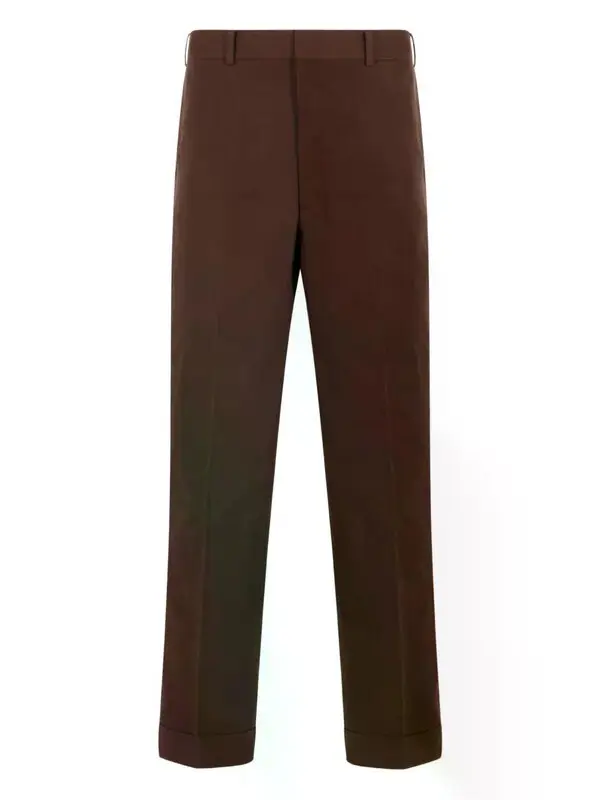 J.PRESS Back-buckle Trousers - Brown
