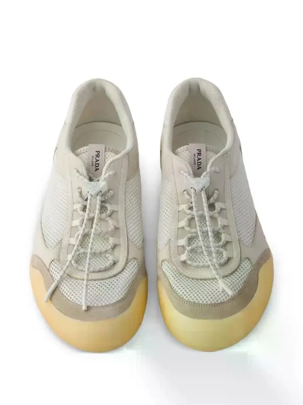 Prada Speedrock Panelled Sneakers - Neutrals