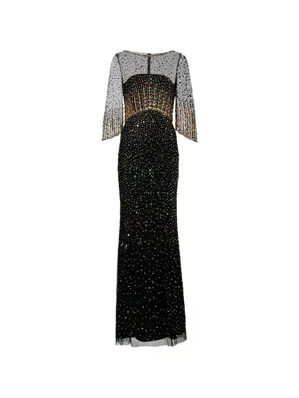 Jenny Packham Kiya Beaded Dresses - Black