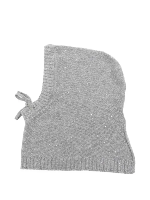 GRAN SASSO Sequin-embellished Balaclava - Grey