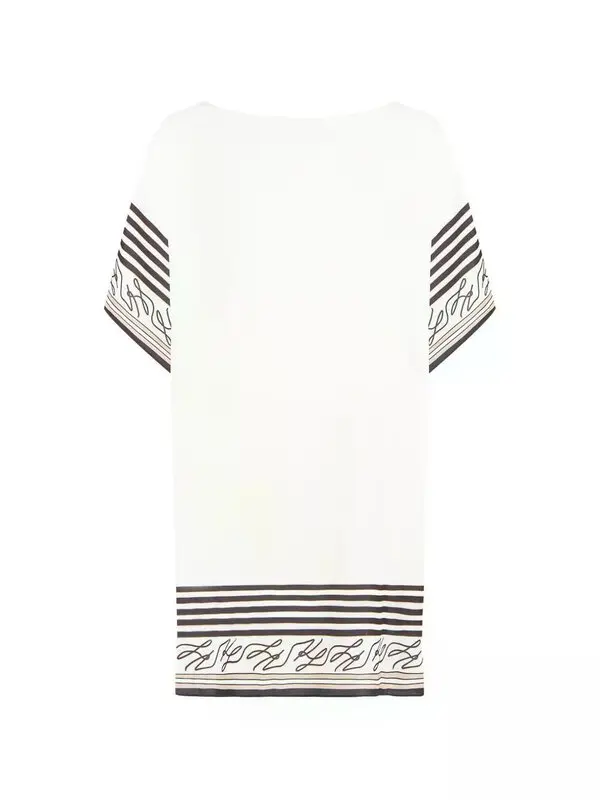 Karl Lagerfeld Autograph Sheer T-shirt - White