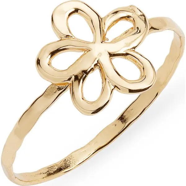 KIARA BY KI-ELE Melia Open Flower Ring - Gold