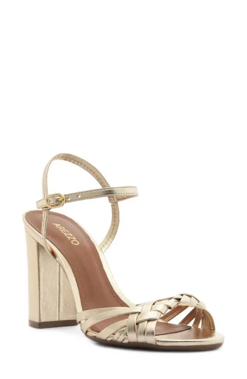 AREZZO Nina Ankle Strap Sandal - Platino