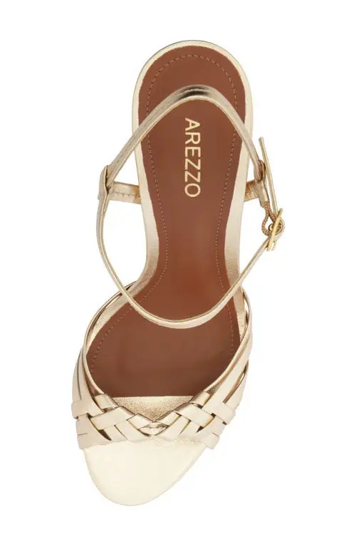 AREZZO Nina Ankle Strap Sandal - Platino