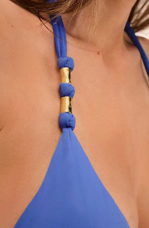VIX PAULA HERMANNY Paula Triangle Bikini Top - Blue