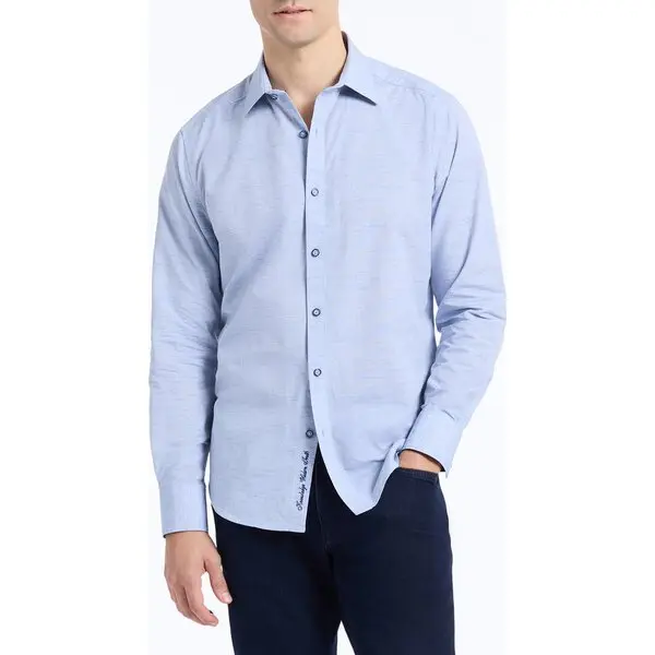Robert Graham Avondale Cotton Button-up Shirt - Navy