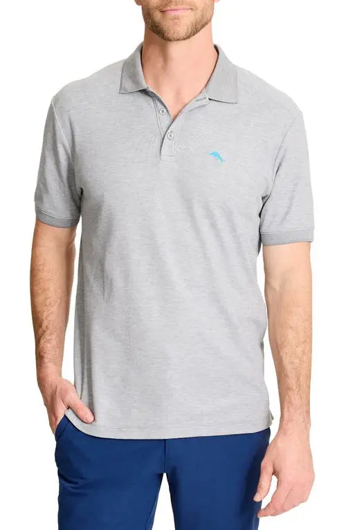 Tommy Bahama Emfielder Icon Solid Islandzone® Polo - Storm Gray Heather