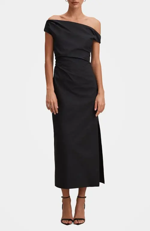 EVER NEW Nicole One-shoulder Cotton Dress - Black