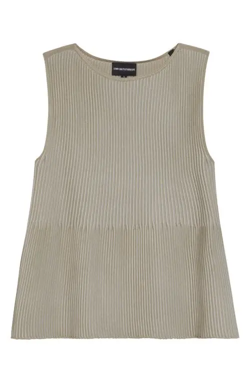 Emporio Armani Reverse Knit Tank - Tan
