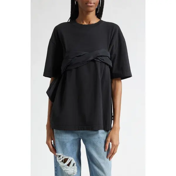 AREA Taffeta Knot T-shirt - Washed Black