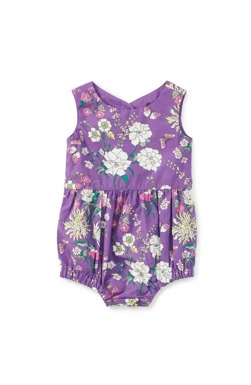 TEA COLLECTION Peek-a-boo Back Baby Romper - Portuguese Floral