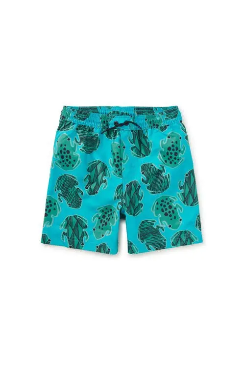 TEA COLLECTION Mid-length Swim Trunks - Hopalong Frogs