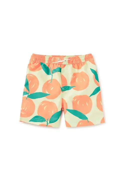 TEA COLLECTION Mid-length Swim Trunks - Valencia Orange