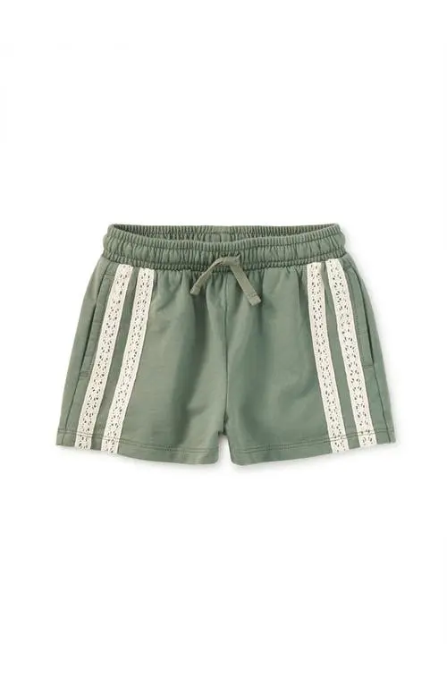 TEA COLLECTION Crochet Sporty Shorts - Dried Rosemary