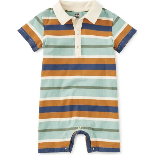 TEA COLLECTION Polo Baby Romper - Mineral