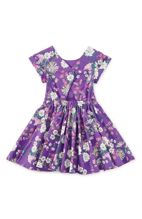 TEA COLLECTION Floral Button Back Skirted Dress