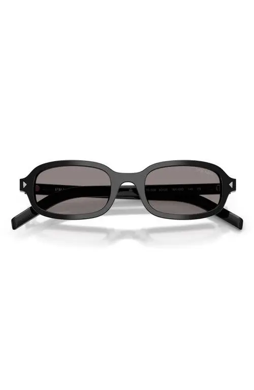 Prada 50mm Oval Sunglasses - Black/grey