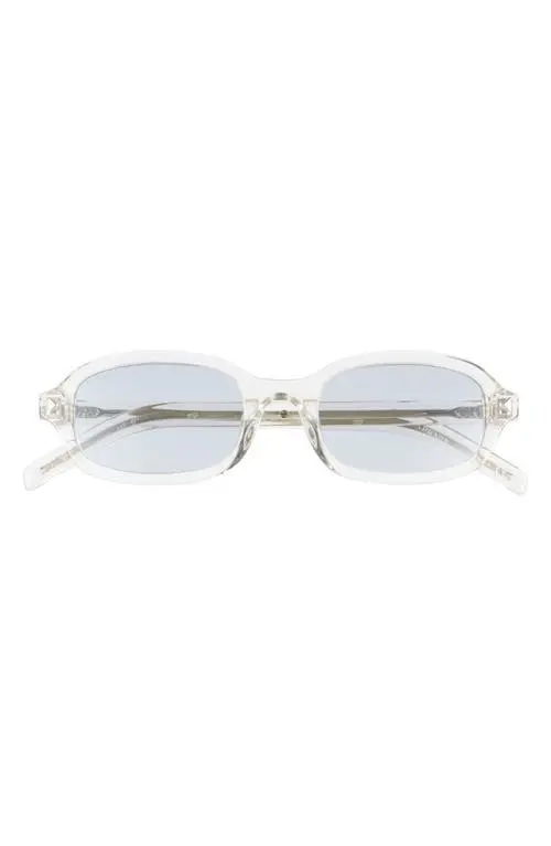 Prada 50mm Oval Sunglasses - Transparent Champagne/grey
