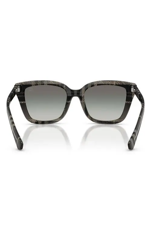 Burberry 52mm Gradient Square Sunglasses - Check Grey Gradient/grey