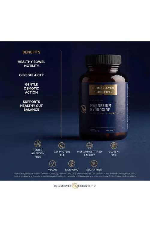 QUICKSILVER SCIENTIFIC Magnesium Hydroxide Capsules