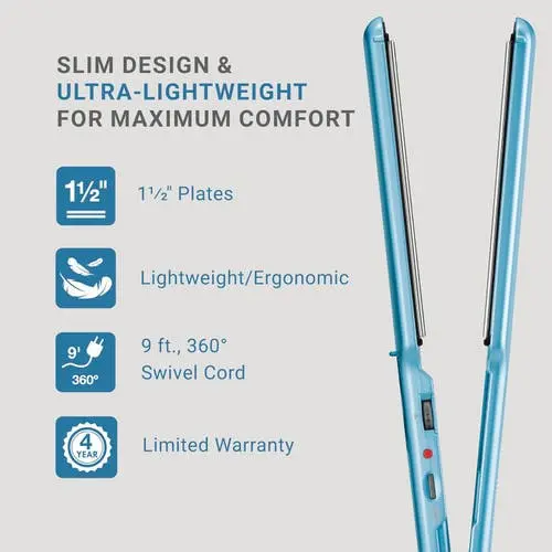 BABYLISSPRO Nano Titanium 1½" Ultra-thin Flat Iron - Blue