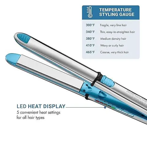 BABYLISSPRO Nano Titanium Prima3100® 1" Ionic Straightener - Blue