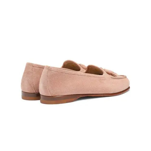 Santoni Suede Andrea Tassel Loafer