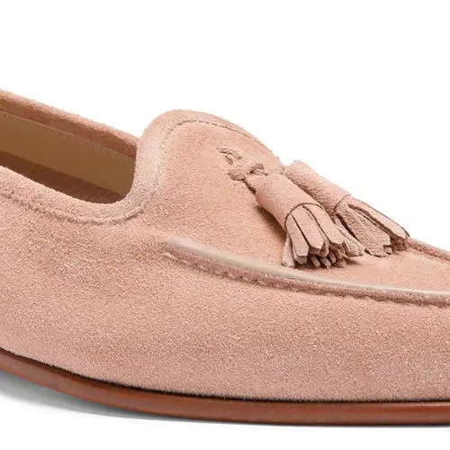 Santoni Suede Andrea Tassel Loafer