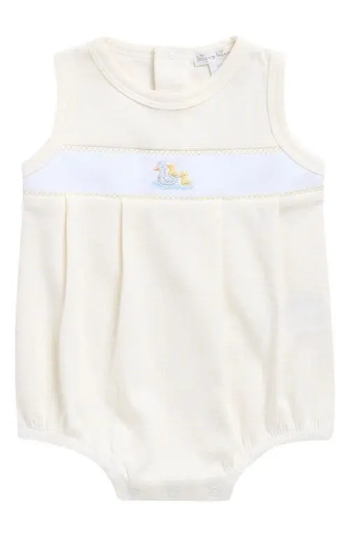 KISSY KISSY Pima Cotton Romper With Duck Detail - Yellow