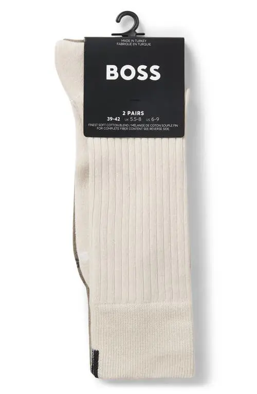 BOSS Assorted 2-pack Solid Cotton Blend Dress Socks